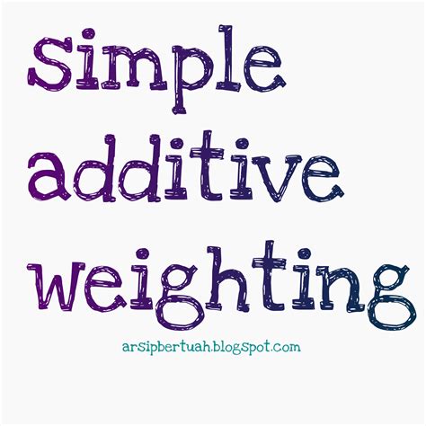 Metode Saw Simple Additive Weighting Dan Contoh Coding Php Arsipbertuah
