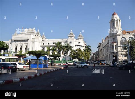 View Of Yangon City Hall One Of The Main Buildings In The Former
