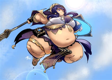 Rule 34 Belly Breasts Candace Genshin Impact Fat Obese Obese Female
