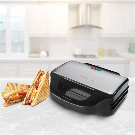 Sandwich Maker Rohnson R2756 900w Termostat Placi Antiaderente 28