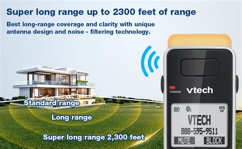 Vtech Is8151 5 Super Long Range 5 Handset Dect 6 0 Cordless Phone For