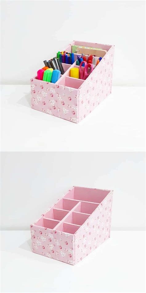 Floral Stationery Organizer For Desk Supplies Paper Projects Diy Stationery Organization