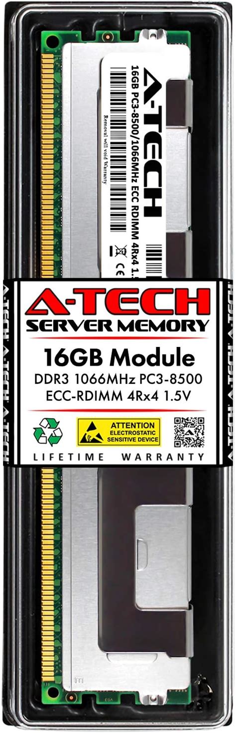 A Tech 16gb Ddr3 1066 Mhz Pc3 8500r Ecc Rdimm 4rx4 15v Ecc