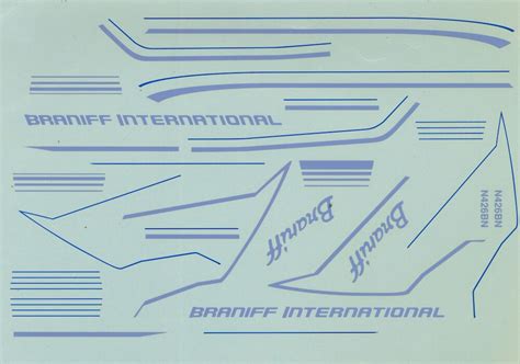 Flightpath Decals Fp10 06 Boeing 727 200 Braniff Ultra Blue