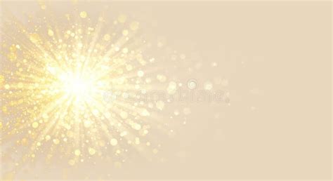 Golden Bokeh Lights On A Soft Beige Background Stock Illustration Illustration Of Bright