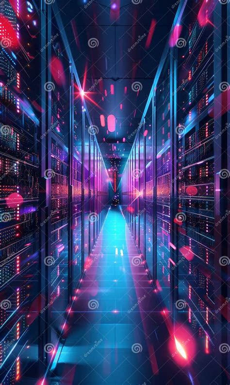 Futuristic Technology Background Database Storage Cloud Computing