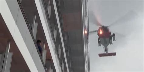 Watch Severe Wind Nearly Crashes Coast Guard Helicopter During