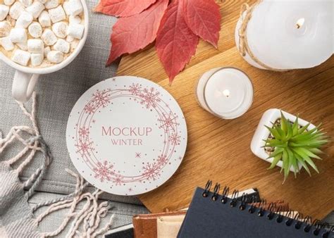 Winter Hygge Arrangement With Plate Mock Up Slatkin And Co Candles