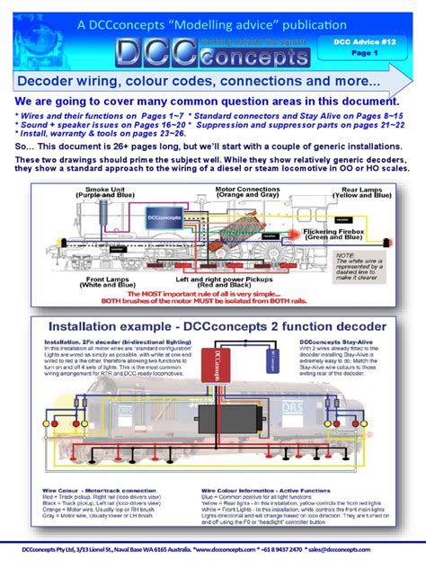 A Dcc Advice 12 Decoder Wiring Colour Codes Connectors And More 2014