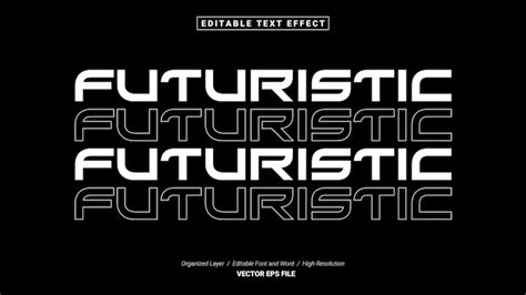 Premium Vector Editable Futuristic Font Typography Template Text