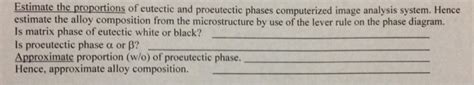 Estimate The Proportions Of Eutectic And Proeutectic