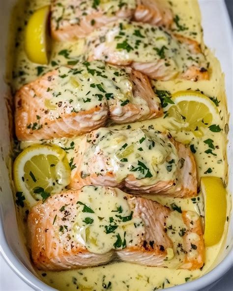 Baked Salmon With Lemon Butter Cream Sauce Artofit