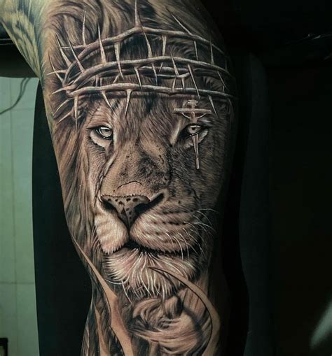 Lion Wearing Crown Tattoo Symbolism Design And Meaning