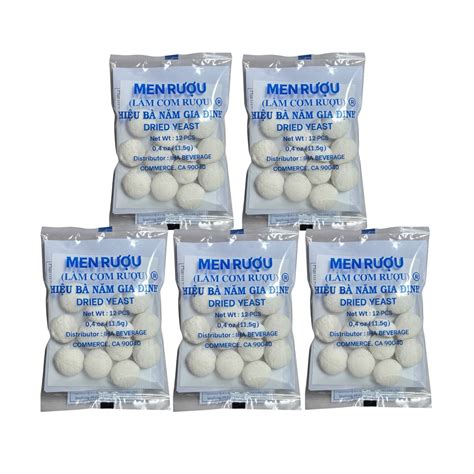 Get Dried Yeast Fermented Sticky Rice Men Lam Com Ruou 1 Pack5 Counts
