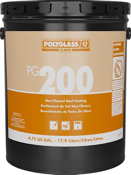Pg 200 Protective Coatings Roofing Products Polyglass Usa Inc