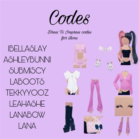 Dress To Impress Codes For Items Dress To Impress Fancy Dress Code