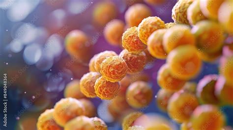 Streptococcus Pyogenes Bacteria 3d Computer Illustration Of Streptococcus Pyogenes Or Group A