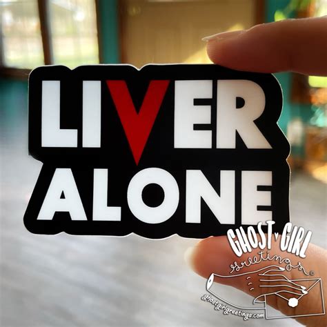 Sticker Liver Alone Ghost Girl Greetings