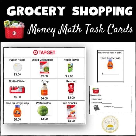 Grocery Shopping Math Activity Special Education Find The Total