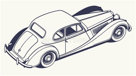 Streamlined Vintage Car Vector Art Retro Automotive Design Vector