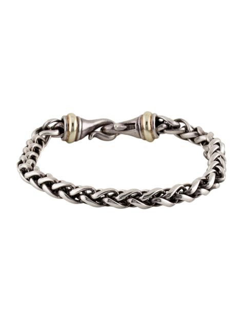 David Yurman Thoroughbred Id Bracelet Sterling Silver Link Bracelets