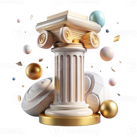 Vibrant Abstract Roman Columns Architecture Classical Design Cutout 59098422 Png