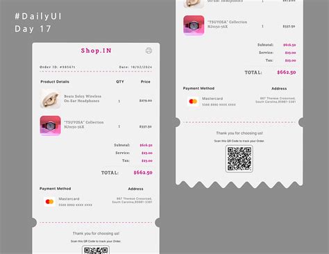 Dailyui 017 Payment Receipt Ui By Srijita Baidya On Dribbble