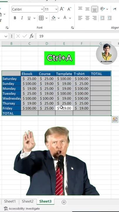 how to use auto sum in excel 🔥 ️👍 shorts trending shortsfeed