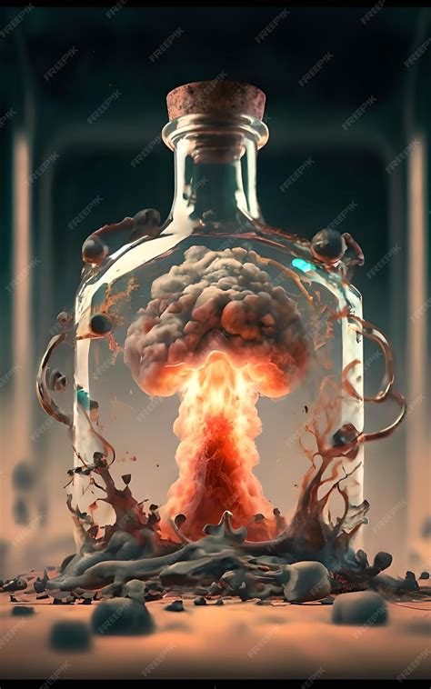 Premium Photo Universe Exploded Inside A Glass Bottle With Amazing