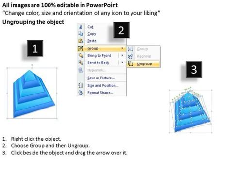 Timeline Layered Pyramid Diagram Business Activities 6 Stages