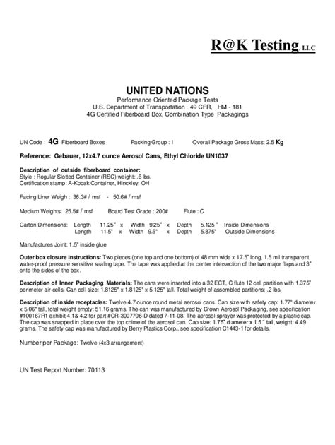 Fillable Online Radioactive Material Packaging Performance Testing Fax