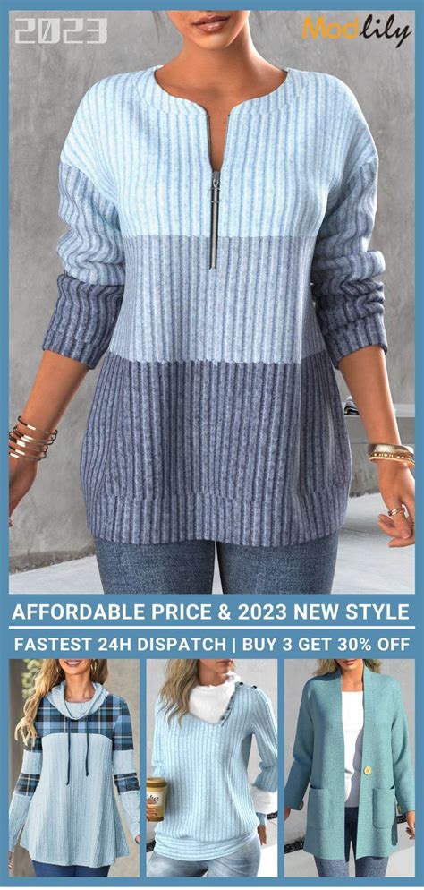 2023 New Style Blue Casual Tops For Women For All Body Types Womens
