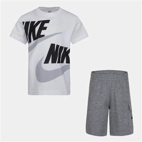 Nike Nkb B Nsw Hbr Cargo Short Set Carbon Heather 86j213 Geh