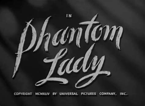 Phantom Lady 1944 Film Noir