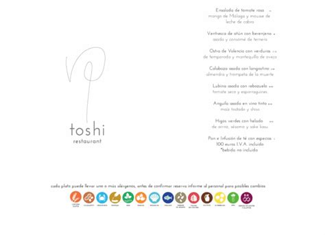 Toshi Full Menu Online