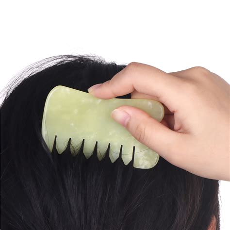 Best Price For Jade Topaz Guasha Hair Brush Comb Head Massager Gua Sha