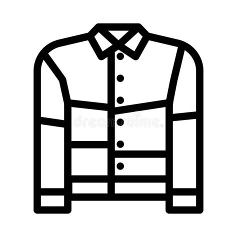 Patchwork Jacket Diy Fashion Handmade Line Icon Vector Illustration