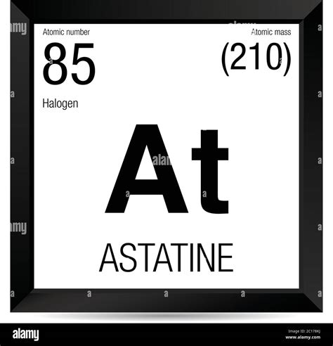Astatine Symbol Element Number 85 Of The Periodic Table Of The