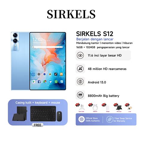 Jual Sirkels Tablet S12 116inch Ram 16gb 1024gb Rom Tablet