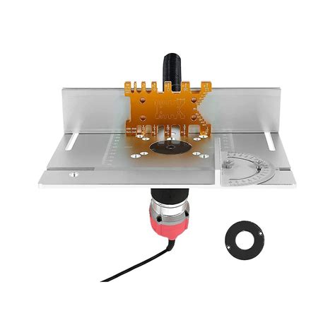 Aluminium Router Table Insert Plate Wood Milling Flip Board With Miter Gauge Router Trimmer