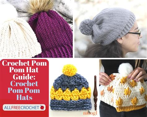 66 Free Crochet Pom Pom Hat Patterns