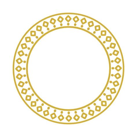 Premium Vector Golden Square And Dot Patterned Round Frame