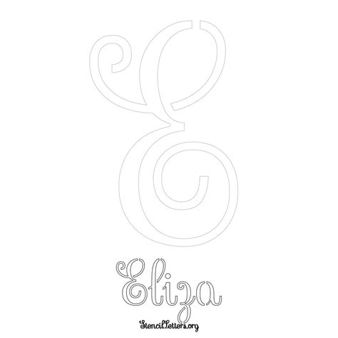 Eliza Free Printable Name Stencils With 6 Unique Typography Styles And