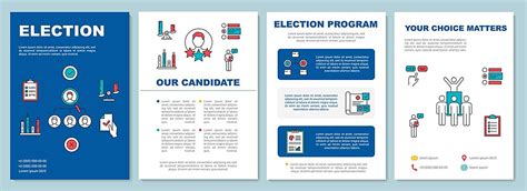 Election Brochure Template Layout Voting Vote Advertising Vector