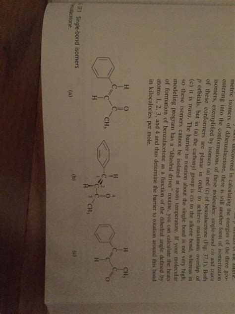 Solved Metric Isomers Of Dibenzalacetone There Is Still