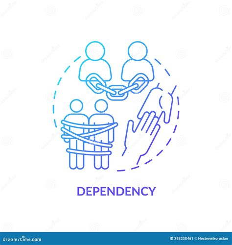 2d Gradient Icon Dependency Concept Stock Illustration Illustration