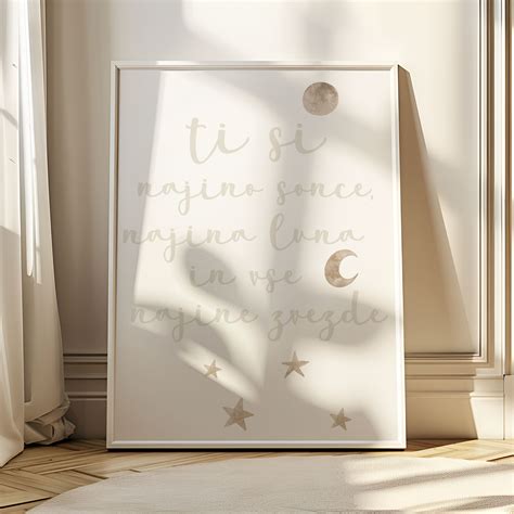 Dekorativni Print Sonce Luna In Vse Zvezde” Dodatki Za Otroške
