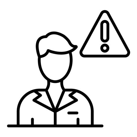 Cautious Line Icon 14729851 Vector Art At Vecteezy