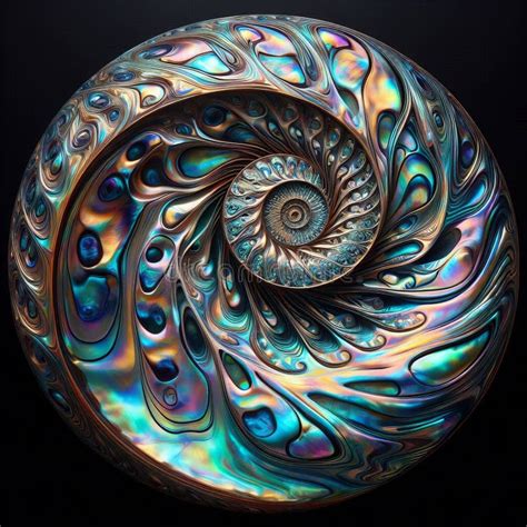 Iridescent Abalone Shell Render The Iridescent Mother Of Pearl I Stock