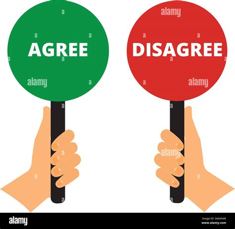 Agree Disagree Decision Stock Vector Images Alamy